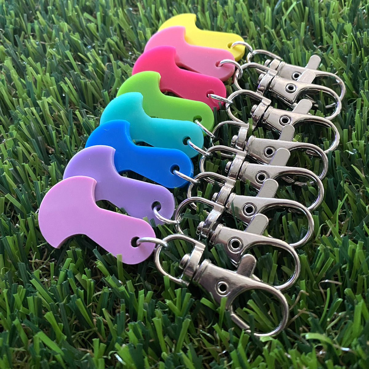 Trolley Keys - Colourful Acrylic Trolley Keys on Lobster Clasps with S ...